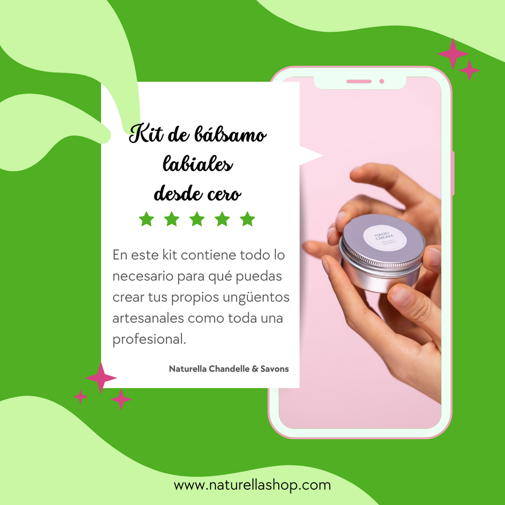 Kit de elaboración de Bálsamo Labiales – Naturella Chandelle & Savons